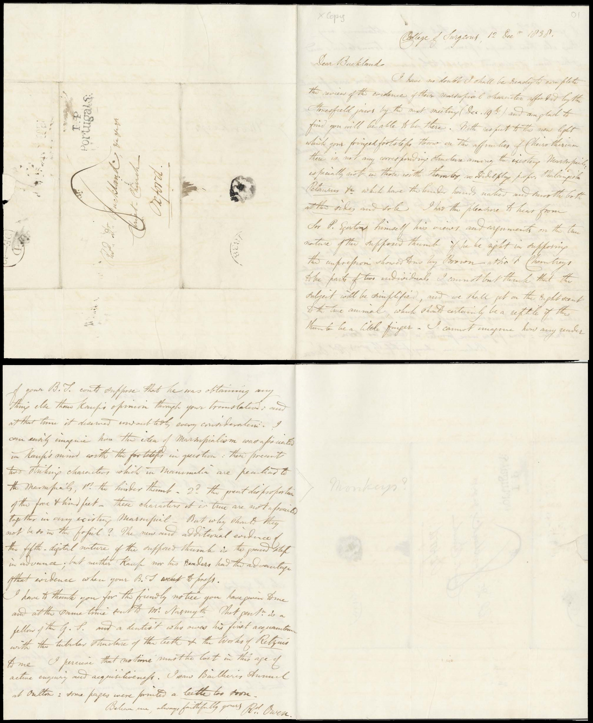 Paleophilatelie.eu - Letter from Alexander Nasmyth to William Buckland ...