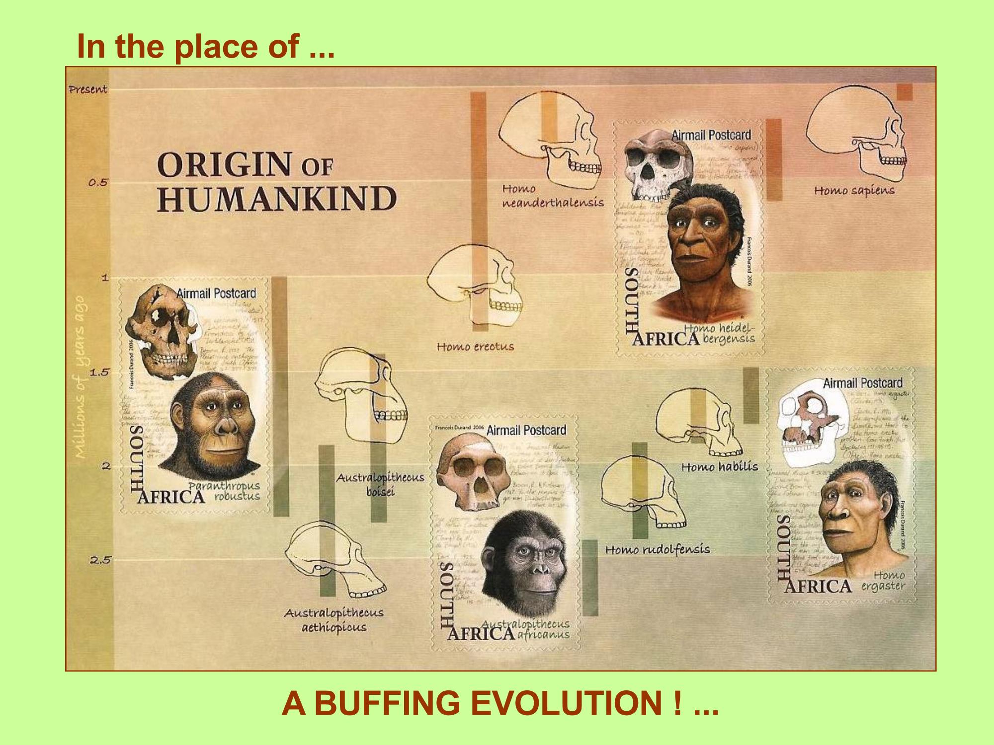 Paleophilatelie.eu - THE EVOLUTION OF PREHISTORIC MEN (The Hominines)